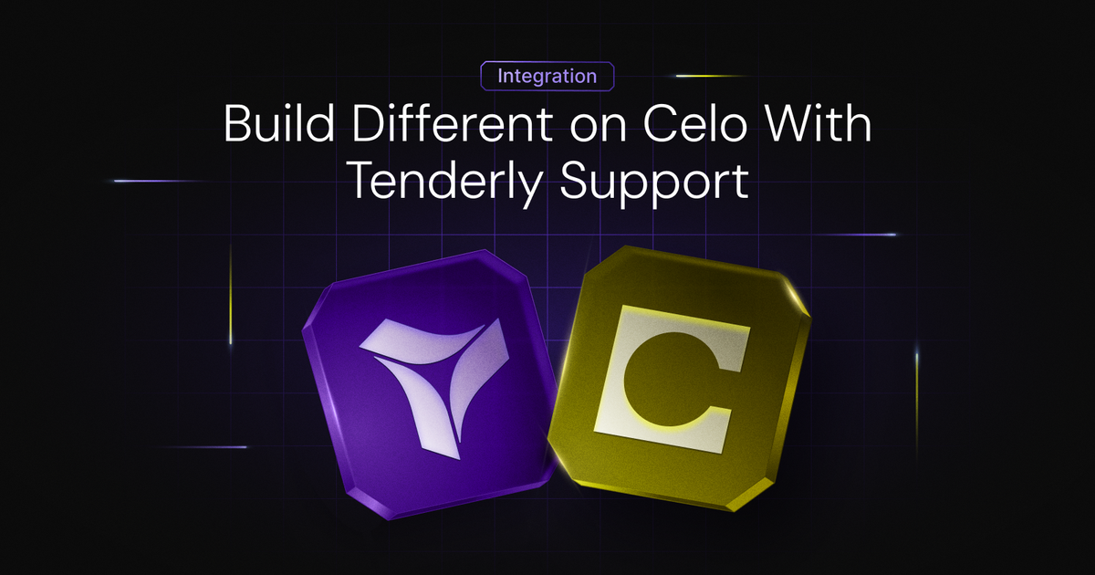 Join the Revolution: Celo Now Powered by Tenderly