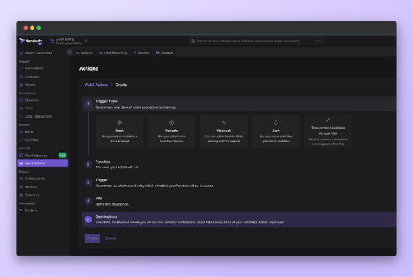 Automate Transaction Sending with Web3 Actions and Tenderly Node